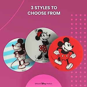 Disney Minnie Mouse Hands Cell Phone Holder with Bonus Decal Sticker- Cute Cell Phone Stand for Desk Home/Office-Universal Desk Phone Stand Compatible with Android/iPhone and More- White Minnie Decal