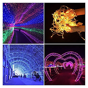 LIUPENGWEI String Lights, 100 LED Fairy Lights Waterproof, 10m Silvery Copper Wire Rope Lights, 24V DC, Christmas Decoration for Home Garden Lawn Wedding Holiday Indoor Party Garden Ghost Light