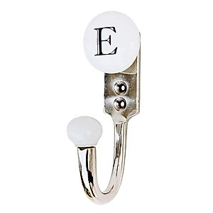 Indian Shelf 1 Pack Decorative Wall Hooks for Hanging Kids White Unique Coat Rack Wall Mounted Ceramic Vintage Key Holder Door Hangers