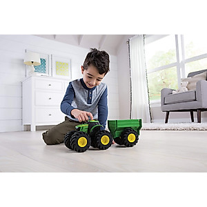John Deere Monster Treads Lights & Sounds 8 Inch Tractor with Wagon