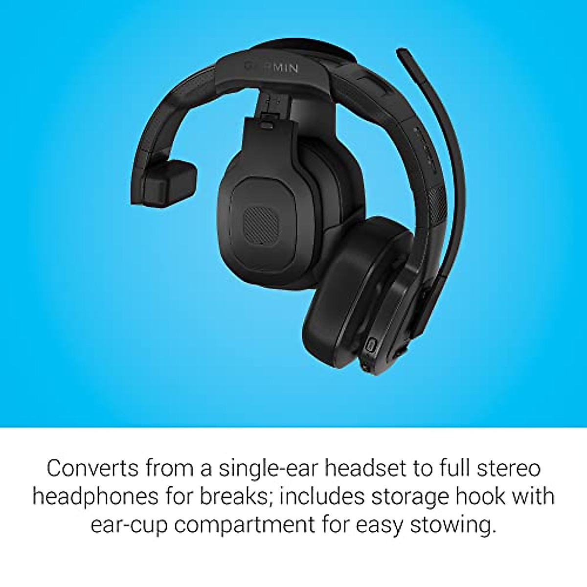 Garmin dēzl™ Headset 200, 2-in-1 Premium Trucking Headset, Active Noise Cancellation, Superior Battery Life and Memory Foam Ear Pads,Black