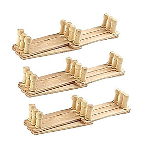 Home Aide Expandable Hook Wood Wall Peg Rack Wooden Expanding Accordian Style Lot of 3