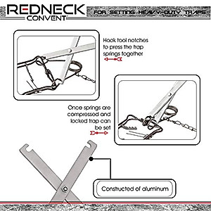 Redneck Convent RC Body Trap Set Tool - 14 Inch Aluminum Body Grip Setting Tongs Animal Trap Setter Trapping Tools for #50 to #160 Traps