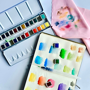 Art Whale Artists' Watercolor 24 Colors in Half-Pans