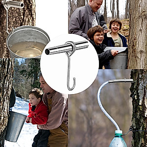 YEOSLL Maple Syrup Tapping Kit - Food-Grade Stainless Steel, PFOA-Free, Includes Maple Syrup Taps, Brush and Filters, 1-Set
