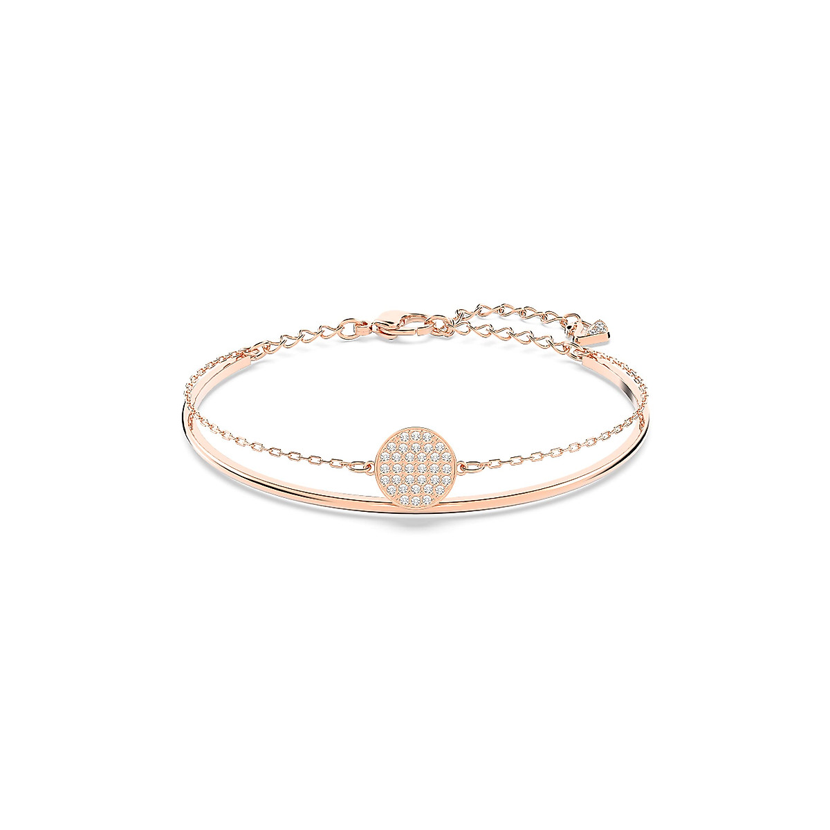 SWAROVSKI Sublima Bangle Bracelet, Rose Gold Tone Finish, Clear Crystals