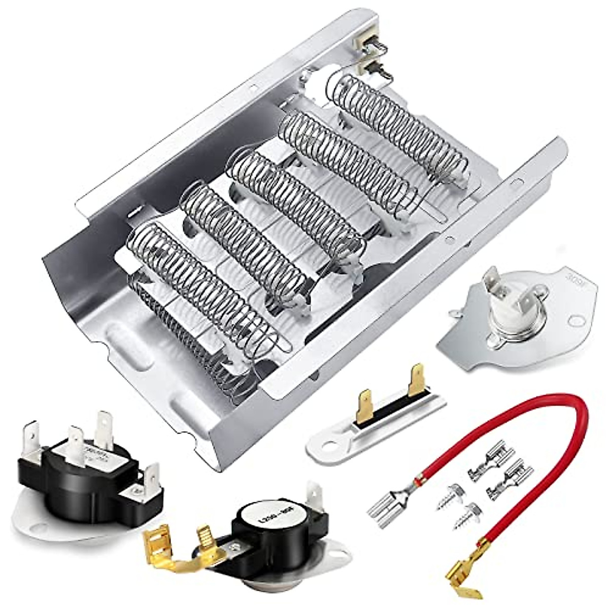 279838 W10724237 Dryer Heating Element Kit - Replacement for Whirlpool Maytag Kenmore Dryers - Includes 3977393 & 3392519 Thermal Fuse & 3977767 Dryer Thermostat & 3387134 Cycling Thermostat