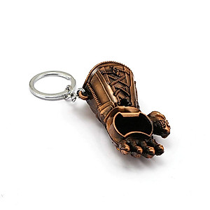 365Home Glove Keychain Bottle Opener, Beer Gifts Bottle Opener for Men, Husband, Dad, Grandpa, Boyfriend (Red Copper)