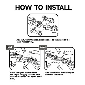 Hycline Bike Chain 6/7/8 Speed,Half Hollow Lightweight Bicycle Chains for Road Bike/MTB/BMX,1/2 x 3/32 Inch 116 Links-Silver