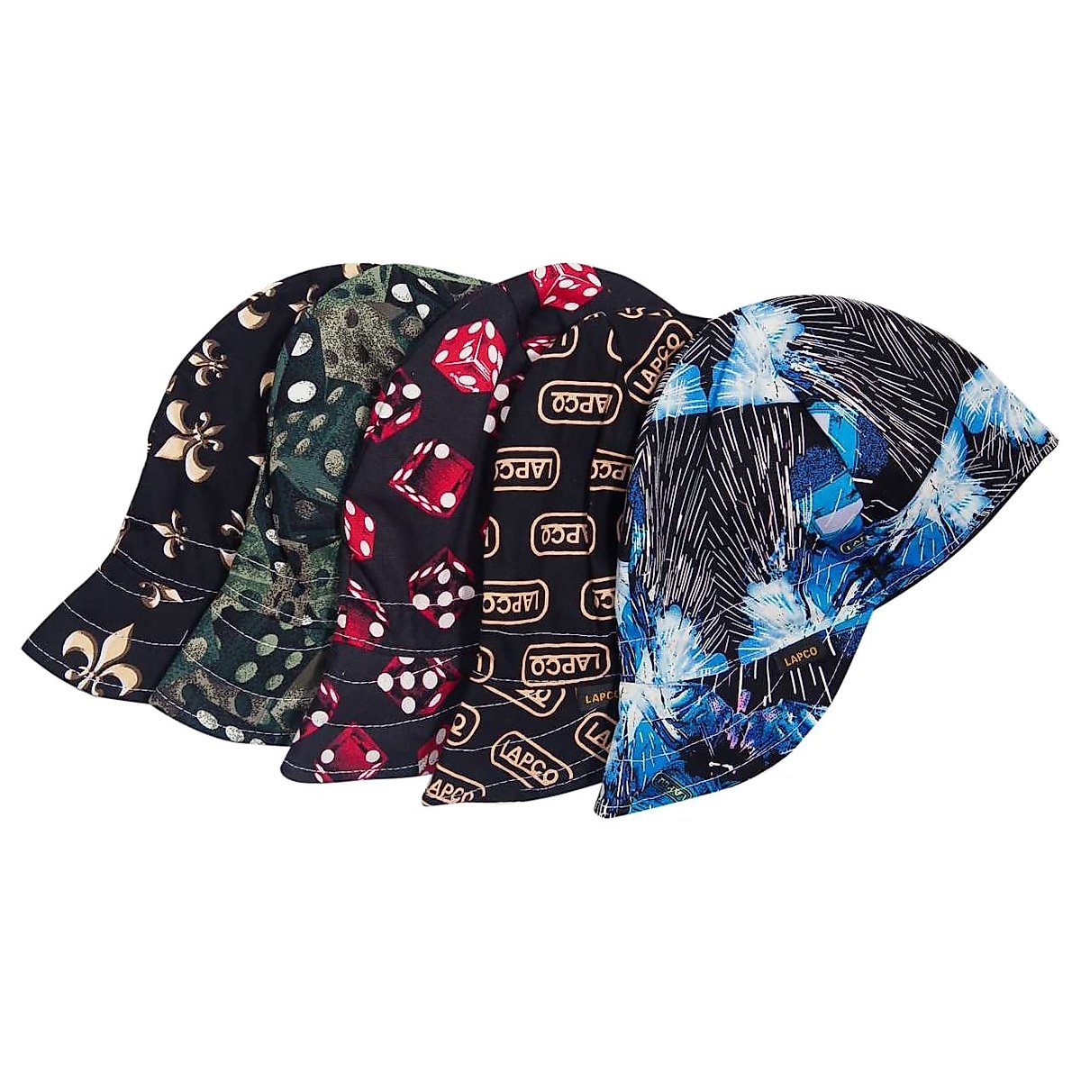 Lapco Lap C-6 1/2 4-Panel Welder's Caps, 100% Cotton, 6 1/2", Assorted Colors