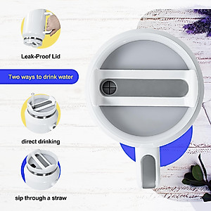 AGH 60 oz Sublimation Tumbler with Handle and Straw 2 Pack Reusable Insulated Travel Mugs,Stainless Steel Vacuum Insulated Mug,Keeps Ice Cold for 24 Hours,Dishwasher Safe