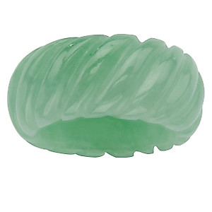 PalmBeach Genuine Green Jade Shrimp Style Ring Sizes 6-10 Size 10