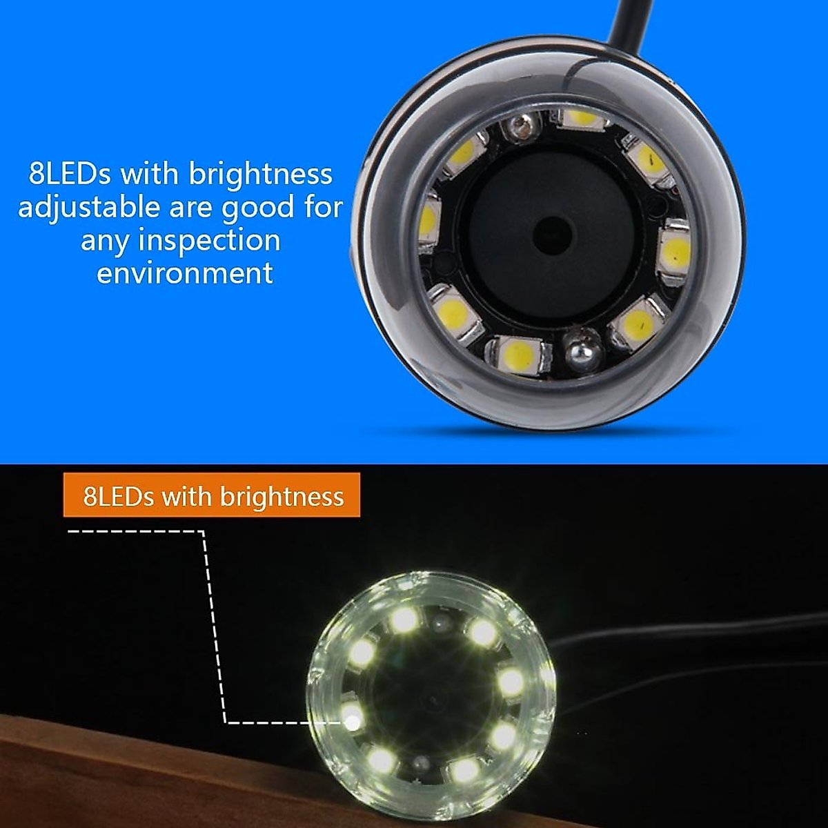 USB Digital Microscope, 1000X Zoom USB Microscope Digital Magnifier Endoscope Camera Adjustable 8 LEDs Electronic Microscope with Stand for Industrial Testing, Laboratory Research