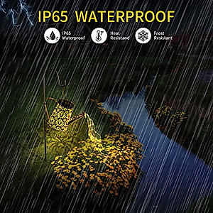 Solar Garden Lights - Solar Watering Can Landscape Lights Solar Pathway Lights with 90 LEDs Fairy Lights Outdoor Decoratiive Waterproof Solar Hanging Lantern Lights for Yard, Pathway