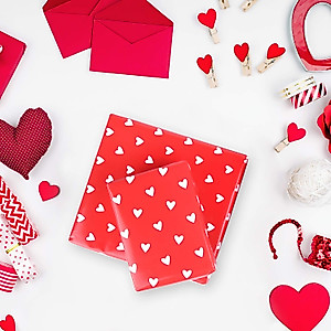 PLULON 6 Sheets Hearts Birthday Gift Wrapping Paper Colorful Gift Wrap Paper for Birthday, Baby Shower, Weddings