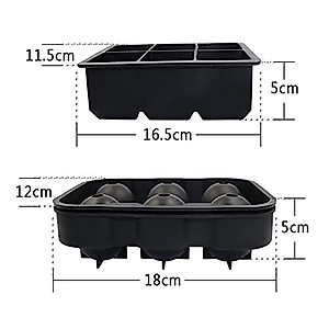 Vshinic Ice Cube Tray,Freezer Ice Maker, Ice Trays for Freezer With Lid,Whiskey Ice Ball Maker Large Square Ice Cube Molds with Lid for Cocktails Bourbon Coffee Juice - Reusable & BPA Free 2 Pack