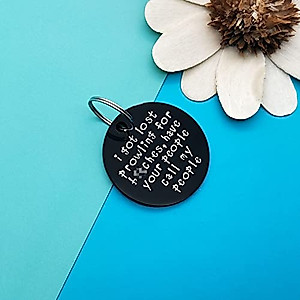 Funny Pet Tag, Funny Dog Tag, Dog Collar Tag, Dog Cat Pet ID Tag Stainless Steel Pet Tags, I Got Lost Prowling for Have Your People Call My People Puppy ID Tag for Dog Cats Owner or Dog Lover