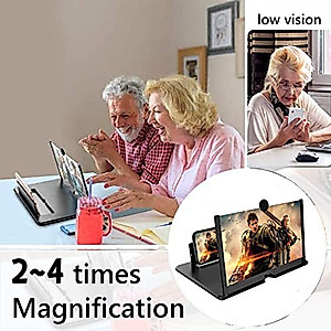 Smartphone Screen Magnifier Stand 14 Inch 3D Foldable Amplifier for Cell Phone with Adjustable Angle