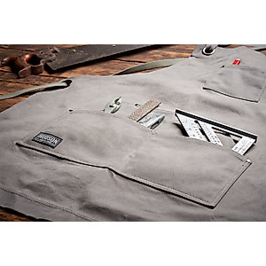 Hudson Durable Goods - Heavy Duty Waxed Canvas Work Apron - Grey