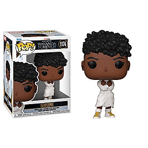 POP Marvel: Black Panther: Wakanda Forever - Shuri (White Outfit) Funko Vinyl Figure (Bundled with Compatible Box Protector Case), Multicolored, 3.75 inches
