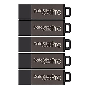Centon DataStick Pro USB 2.0 Flash Drive 8GB x 5, Grey