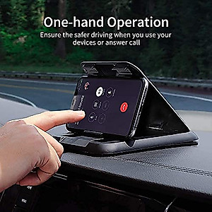 Leaflai Silicone Car Dashboard Phone Holder Mount, Anti-Slip Car Phone Mount Silicone Car Pad,Non Slip Phone Pad for Car Compatible with iPhone 14 Samsung Galaxy Android Smartphone, GPS