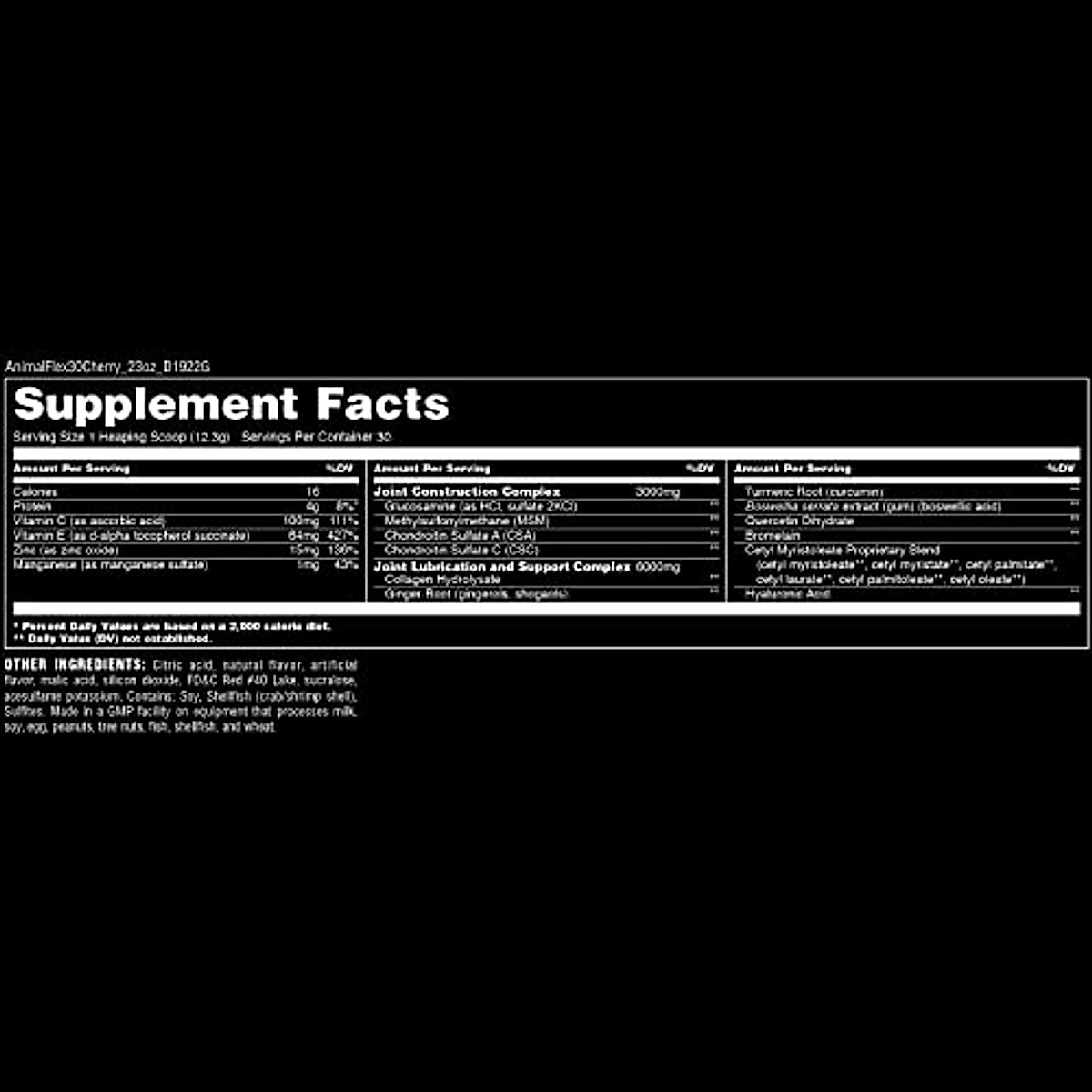 Animal Flex Powder – All-in-one Complete Joint Support Supplement – Contains Collagen, Turmeric Root, Curcumin, Glucosamine & Chondroitin – Helps Repair and Restore Joints – Cherry Flavor, 30 Scoops