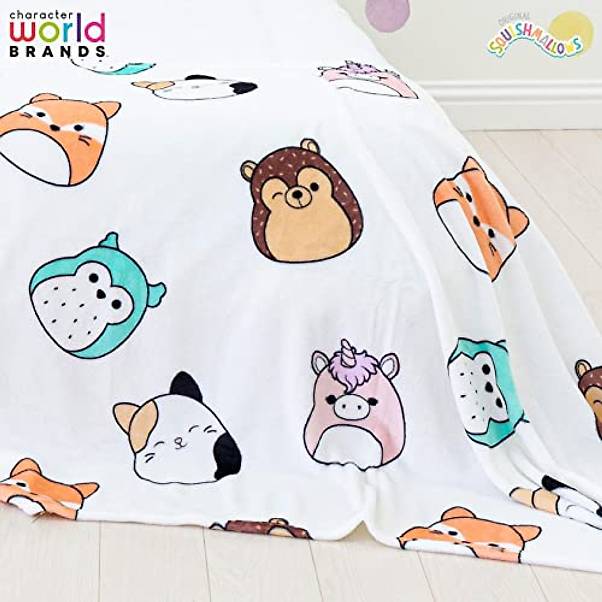 Squishmallows Fleece Throw Blanket | Super Soft, Chill Design | Perfect for The Bedroom or Sofa