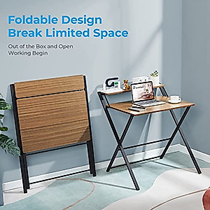 GreenForest Bundles of Folding Desk and L Shaped Desk
