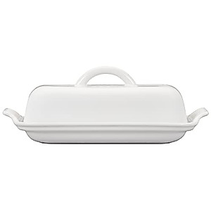 Le Creuset Stoneware Heritage Butter Dish, White
