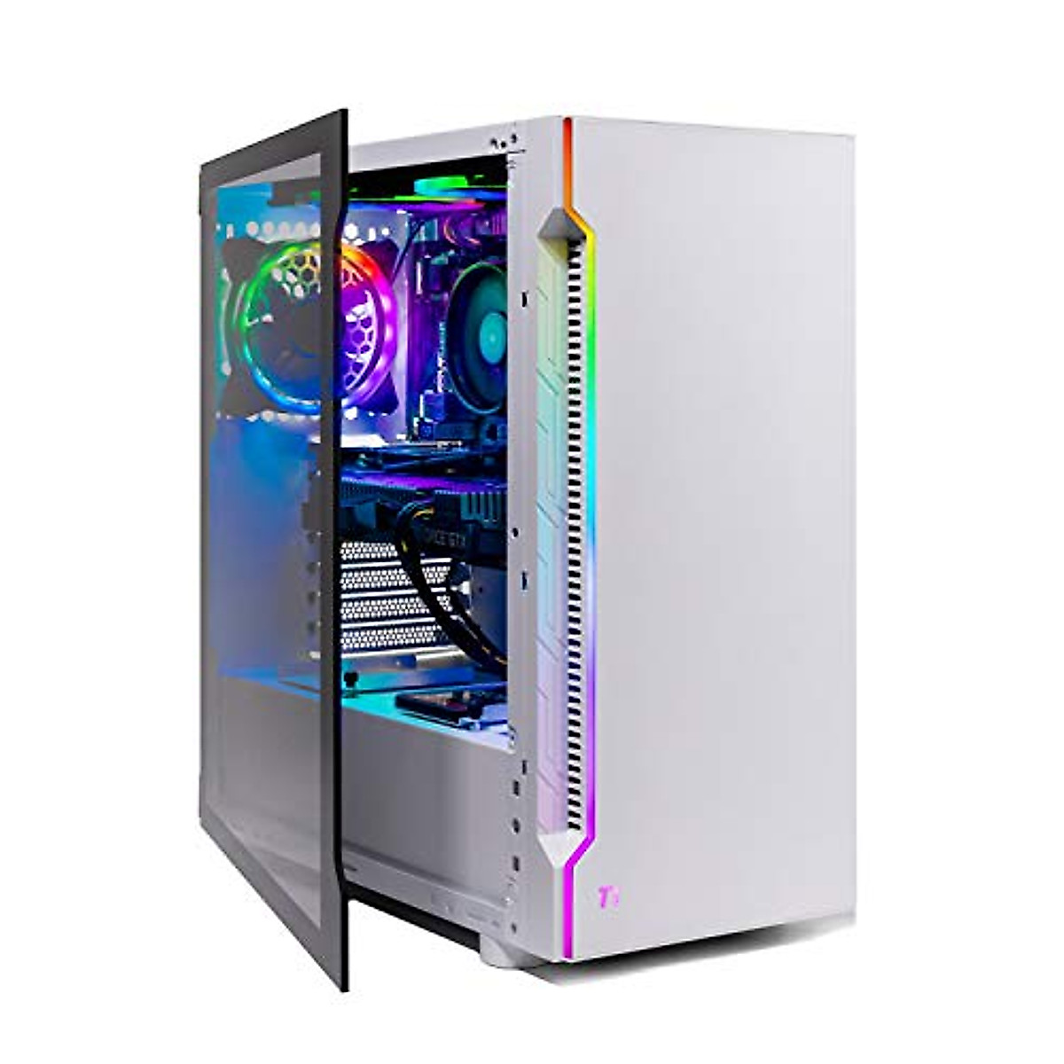 Skytech Archangel Gaming Computer PC Desktop – Ryzen 5 3600 3.6GHz, GTX 1660 6G, 500GB SSD, 8GB DDR4 3200MHz, RGB Fans, Windows 10 Home 64-bit, 802.11AC Wi-Fi