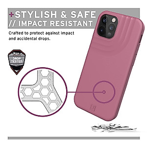 URBAN ARMOR GEAR [U] by UAG Designed for iPhone 12 Case/iPhone 12 Pro Case [6.1-inch screen] Anchor Shock Absorbing Slim Fit Sleek Stylish Protective Phone Cover, Matte Dusty Rose