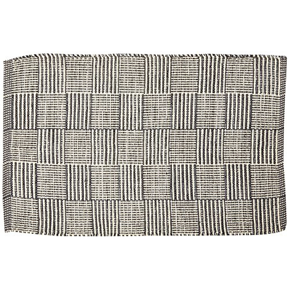 DII Contemporary Square Recycled Yarn Rug, Gray Checker, 2x3'