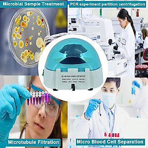 𝟐𝟎𝟐𝟑 𝐔𝐩𝐠𝐫𝐚𝐝𝐞𝐝 Mini Lab Centrifuges Machine, 𝟒𝟎𝟎𝟎𝐫𝐩𝐦 Mini Portable Desktop Centrifuge Laboratory, 2 Rotors for 2ml/1.5ml/0.5ml/0.2ml Centrifuge Tubes - 110v