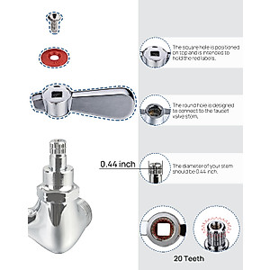 Sepaitek Commercial Faucet Handle Replacement Kitchen Sink Faucet Handles 3-inch Hot/Cold Replacement Kit, Suitable for Commercial Kitchen Faucet