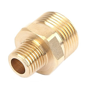 Forney 75115 Pressure Washer Accessories, Male Screw Nipple, M22M to 1/4-Inch Male NPT