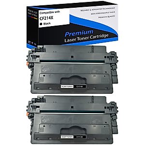 KCMYTONER Compatible Toner Cartridge Replacement for HP 14X CF214X Work with Laserjet Enterprise 700 M712 M725 M712dn M725X Series Printer - Black 2 Pack