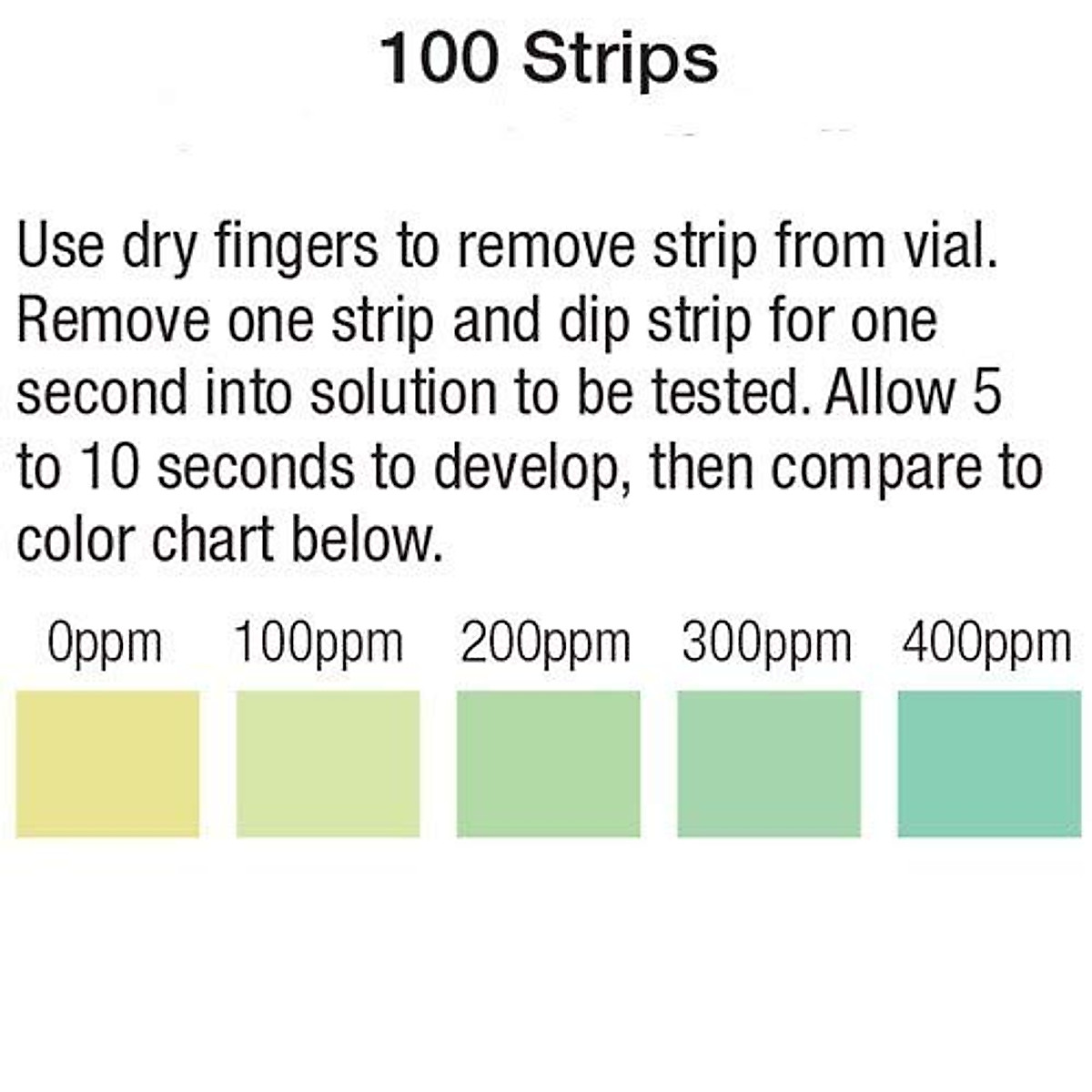 Pack of 4 x 100 QAC Test Strips, 0-400PPM Multi Quat Strips for Restaurants and Food Services, Quaternary Test Strips, Quaternary Ammonia Sanitizer Strips for Commercial Kitchens by FryOilSaver Co.