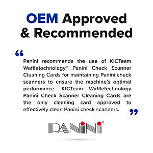 Panini Check Scanner Cleaning Cards featuring Waffletechnology (15 cards)
