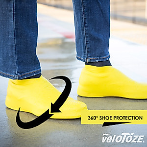 veloToze Roam - Commuting Shoe Cover - Works with Any Shoes - for Cycling, Commute, Flat Pedals, ebike, Walking Yellow