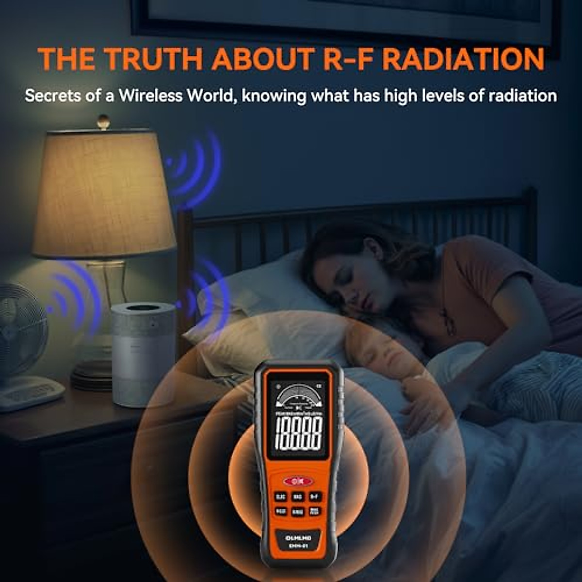 olmlmo Emf Meter,Electric Field, Radio Frequency Field, Magnetic Field Strength Meter,Rechargeable Radiation Detector for 5g Cell Tower, WiFi Signal Detector,Emf Inspections,Ghost Hunting