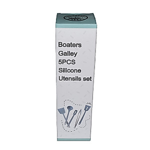 Kitchen Utensil Set – Eco Friendly, Ocean Safe, 5PCS with Soft Grip handles Great for boats, RV’s and Kitchens