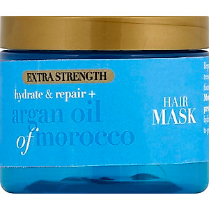 OGX Extra Strength Hydrate Repair + Argan Oil of Morocco Hair Mask Deep Moisturizing Conditioning Treatment, Citrus, 6 Ounce