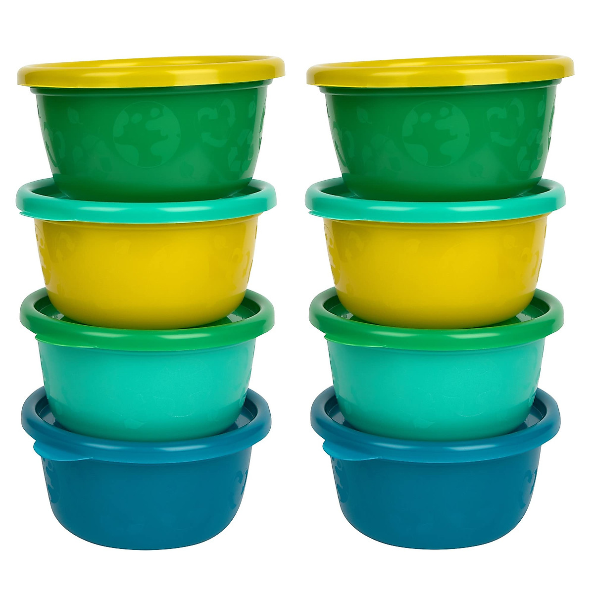 The First Years GreenGrown Reusable Bowls with Lids - Toddler Snack Bowl - Multicolored - 8 Pack