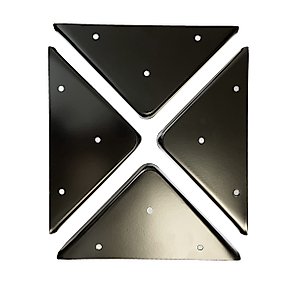 Corner Protector, Rounded Corner Protector, Metal, Black, 4 Pack