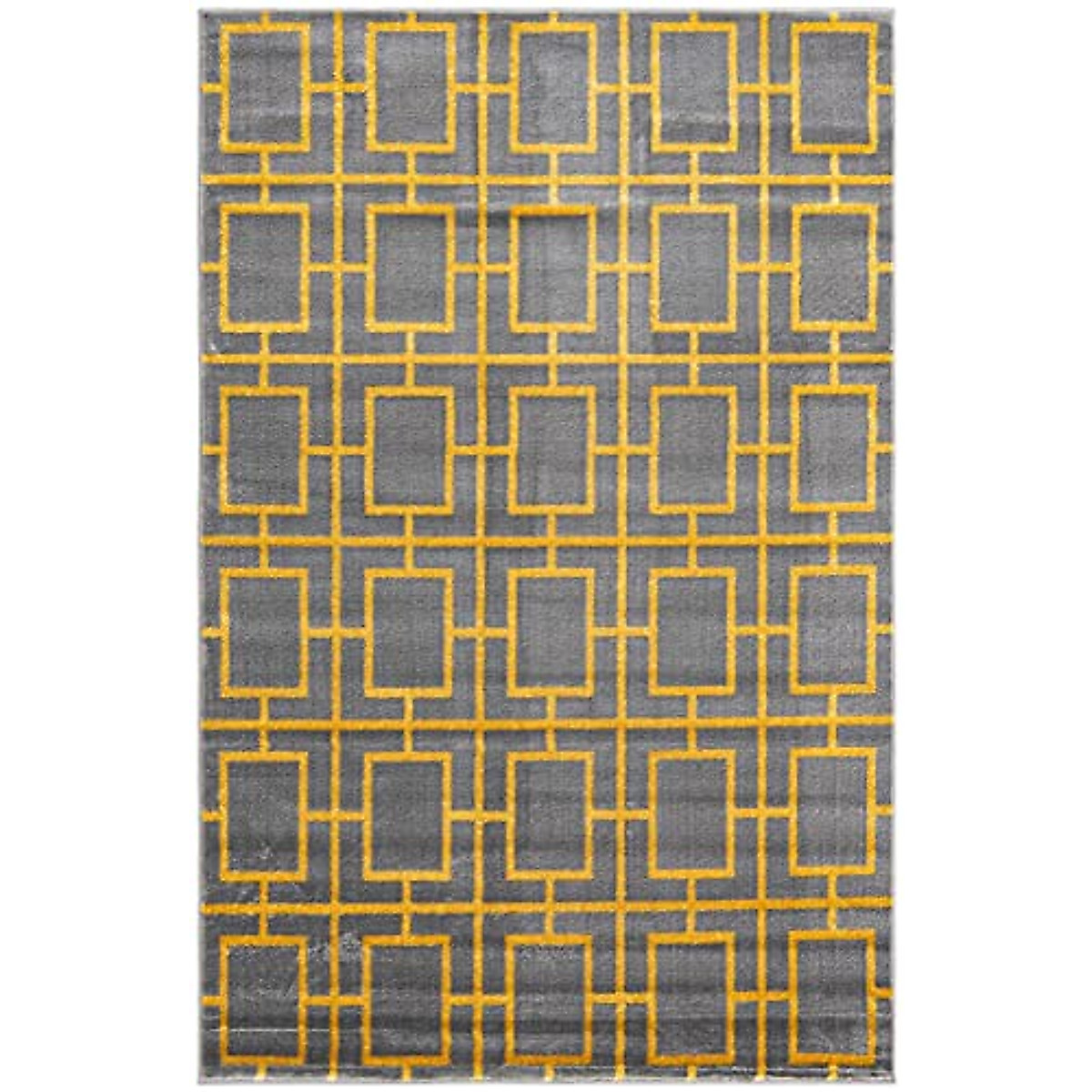 Rugs.com Marilyn Monroe™ Glam Trellis Collection Rug – 5' x 8' Gray Gold Medium Rug Perfect for Bedrooms, Dining Rooms, Living Rooms