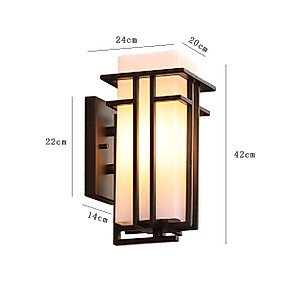 Outdoor Wall lamp Home Garden lamp - Waterproof Design, Environmental Protection and Energy Saving, Modern Minimalist Outdoor Lighting Balcony Aisle Wall lamp E27 Screw (excluding Light Source)