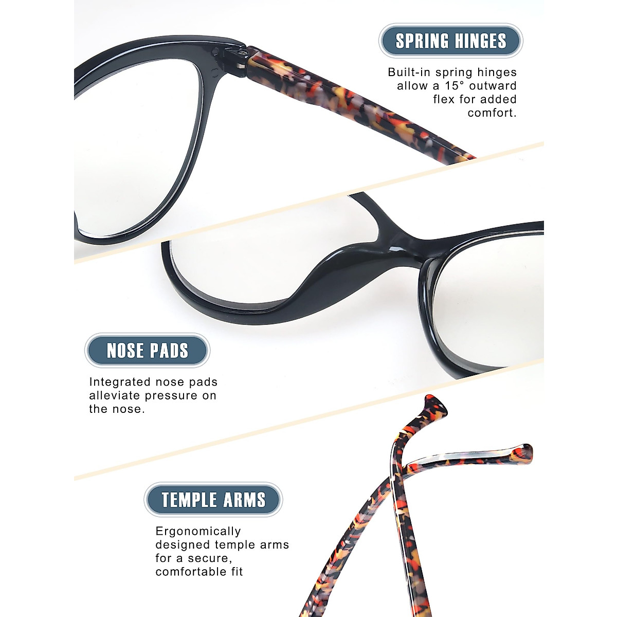 HEEYYOK Women Reading Glasses 4-Pack,Cateye Readers Glasses Small Face Comfort Spring Hinge (2.75, 4 Mix Color)