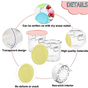 4 Pack Creami Pints and Lids for Ninja, for NC501 NC500 Creamy Icecream Containers Cups Jars Tubs Canisters Set, Smoothie Pot Compatible with NC501 NC500 Series Creamer Ice Cream Maker Machinease.