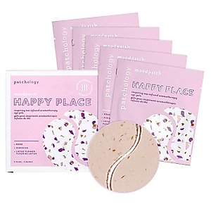Patchology Happy Place Under Eye Patches - Overnight Anti-Aging Eye Masks for Dark Circles, Puffy & Eye Bags, & Wrinkles - Brightening & Depuffing Skin Care Eye Pads for a Youthful Glow (5 Pairs)
